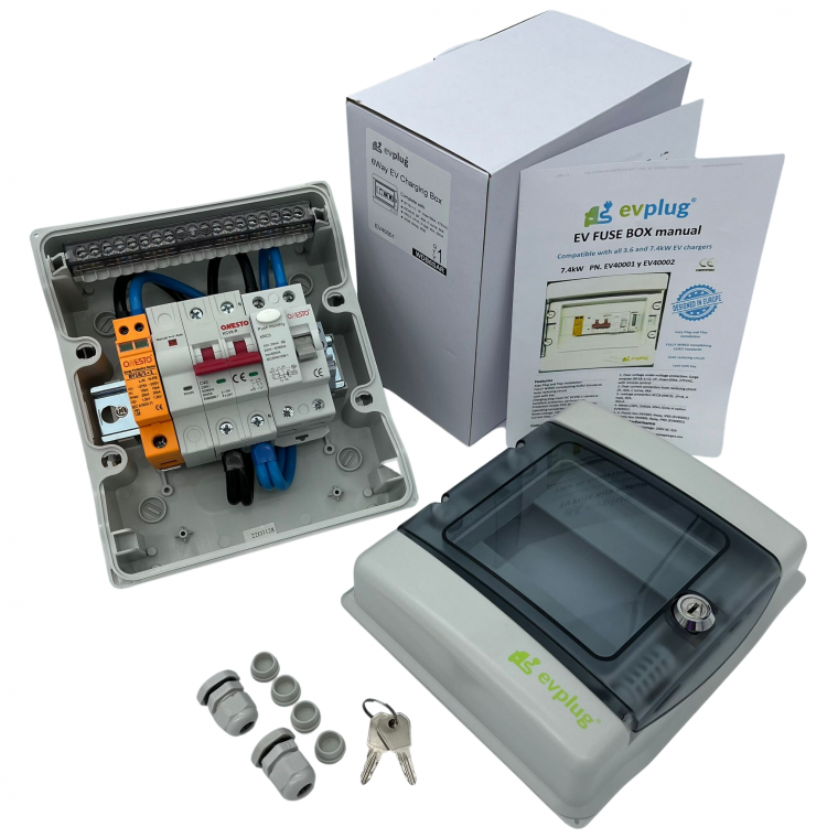 EVPLUG® FUSE CONTROL BOX for EV PHEV all in one | Power 7.4kW | IEC ...